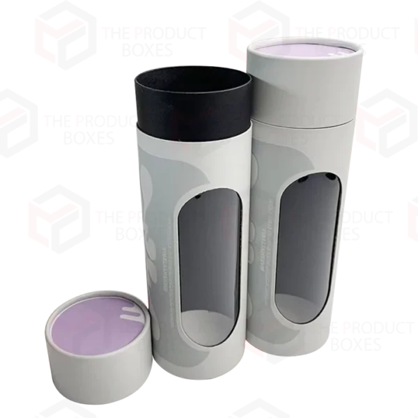 Paper Tube Packaging With Window | The Product Boxes UK