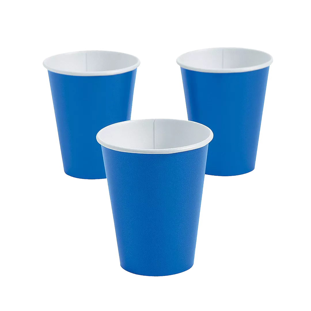 Blue Paper Cups | Buy Personalised Coloured Cups | TPB UK